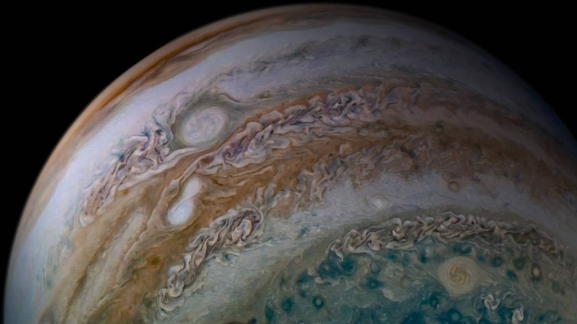 NASA image captures Jupiter storms merging in rare event | kcentv.com