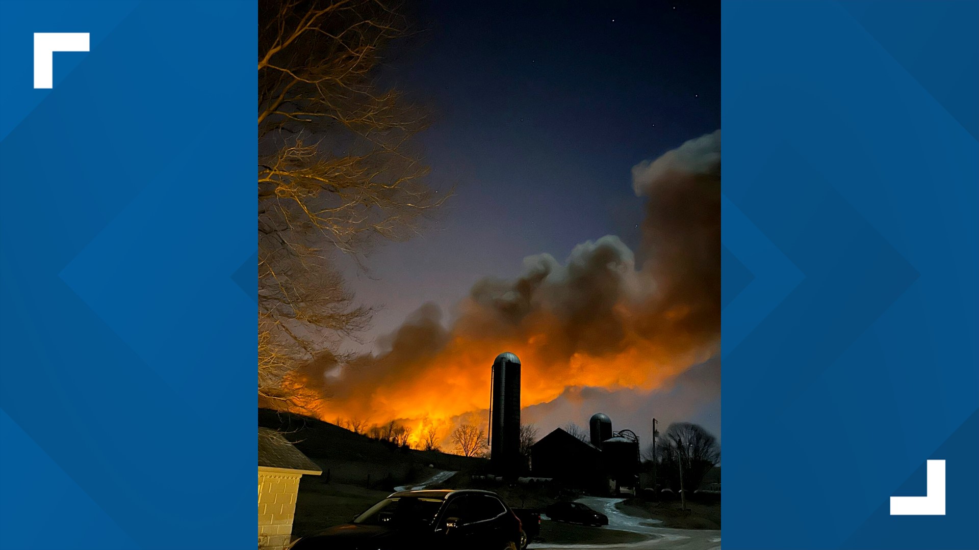 East Palestine, Ohio train derailment causes fire, evacuations | kcentv.com