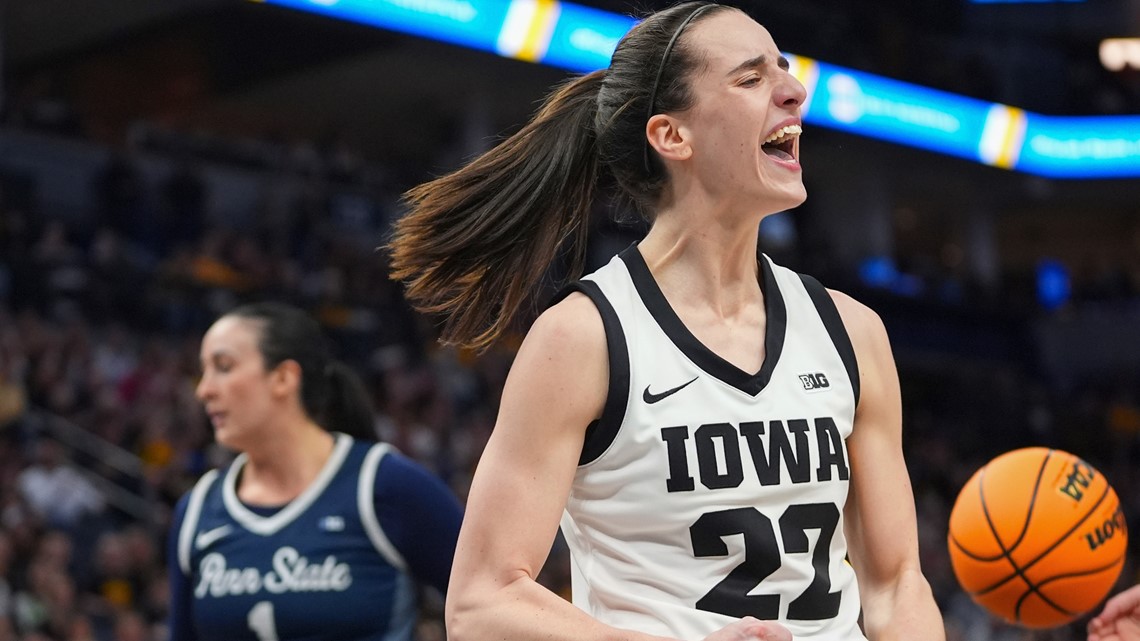 Caitlin Clark sets NCAA record for 3s in a season | kcentv.com