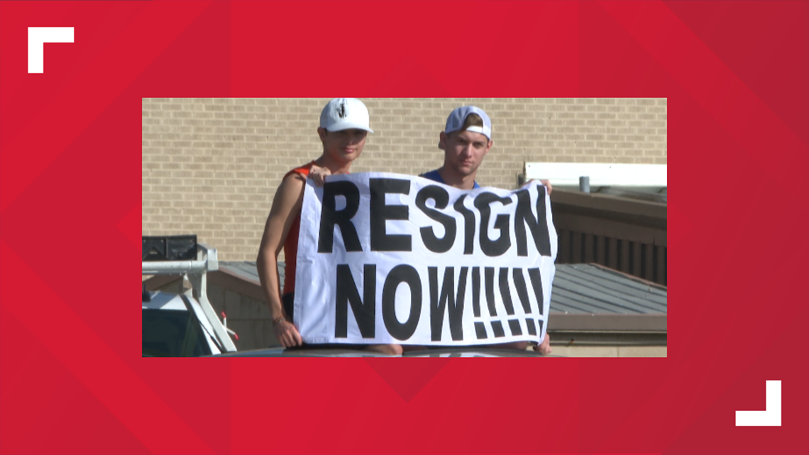 Community protests during Buckholts ISD board meeting | kcentv.com