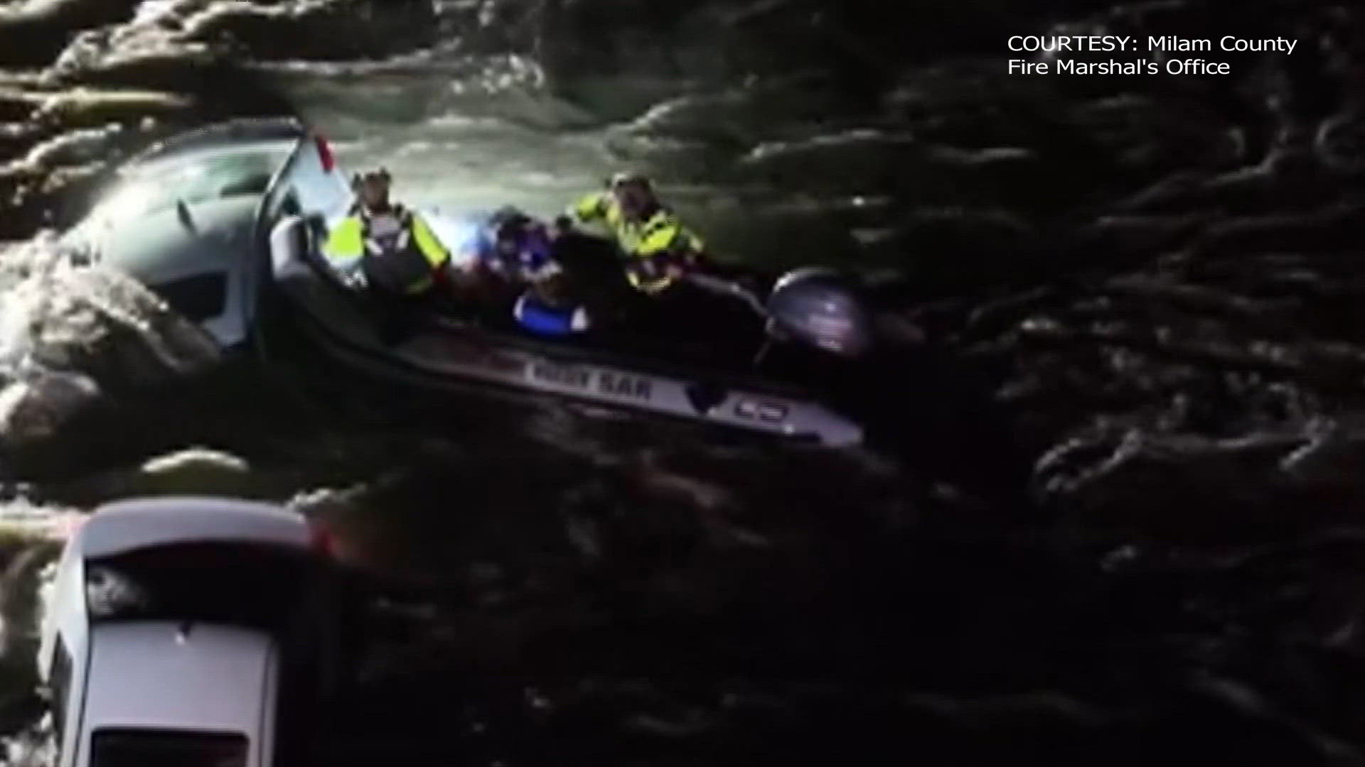 Texas Game Wardens rescue drivers swept into floodwaters in Milam ...