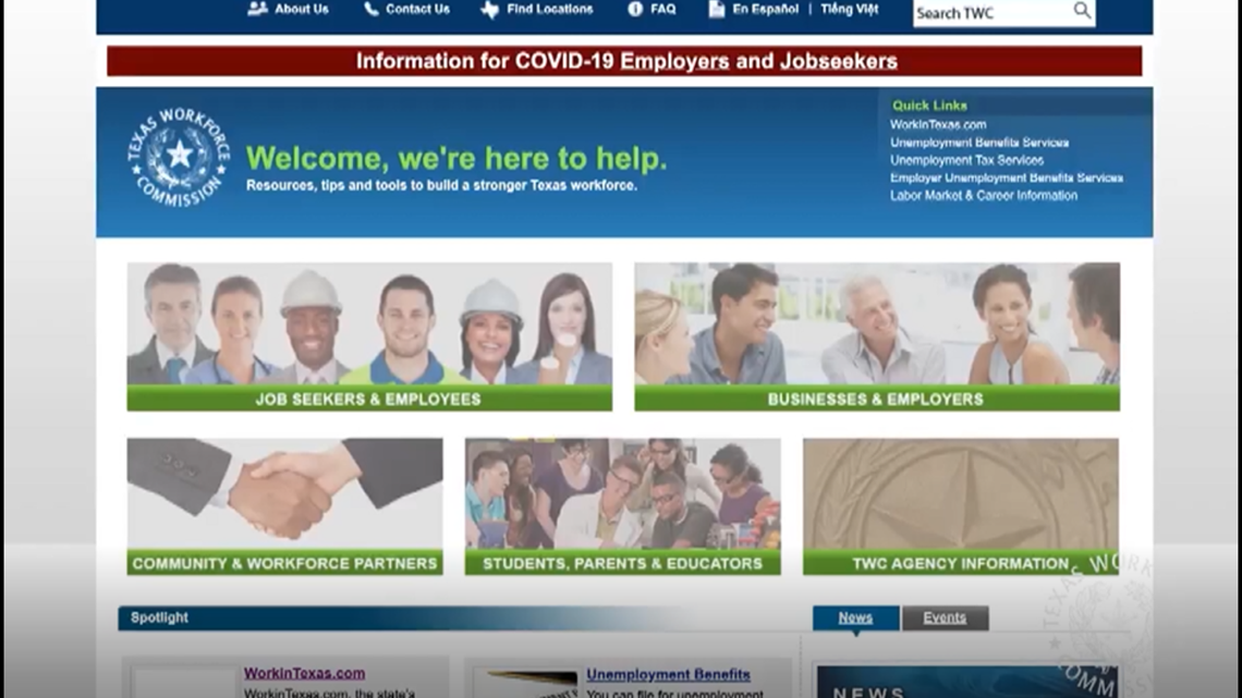 TWC addresses increase in applications for unemployment benefits ...