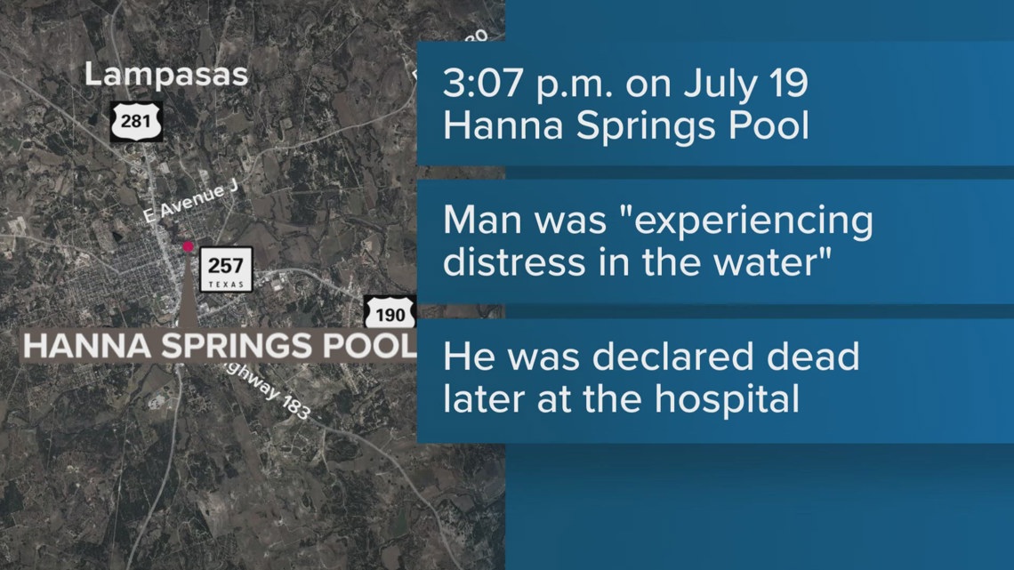 Lampasas man dies after experiencing 'distress' at Hanna Springs pool ...