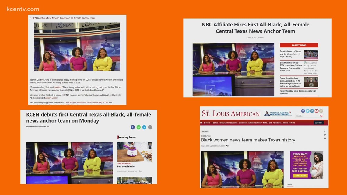 Making Herstory: KCEN debuts first all-female, Black news anchor team ...