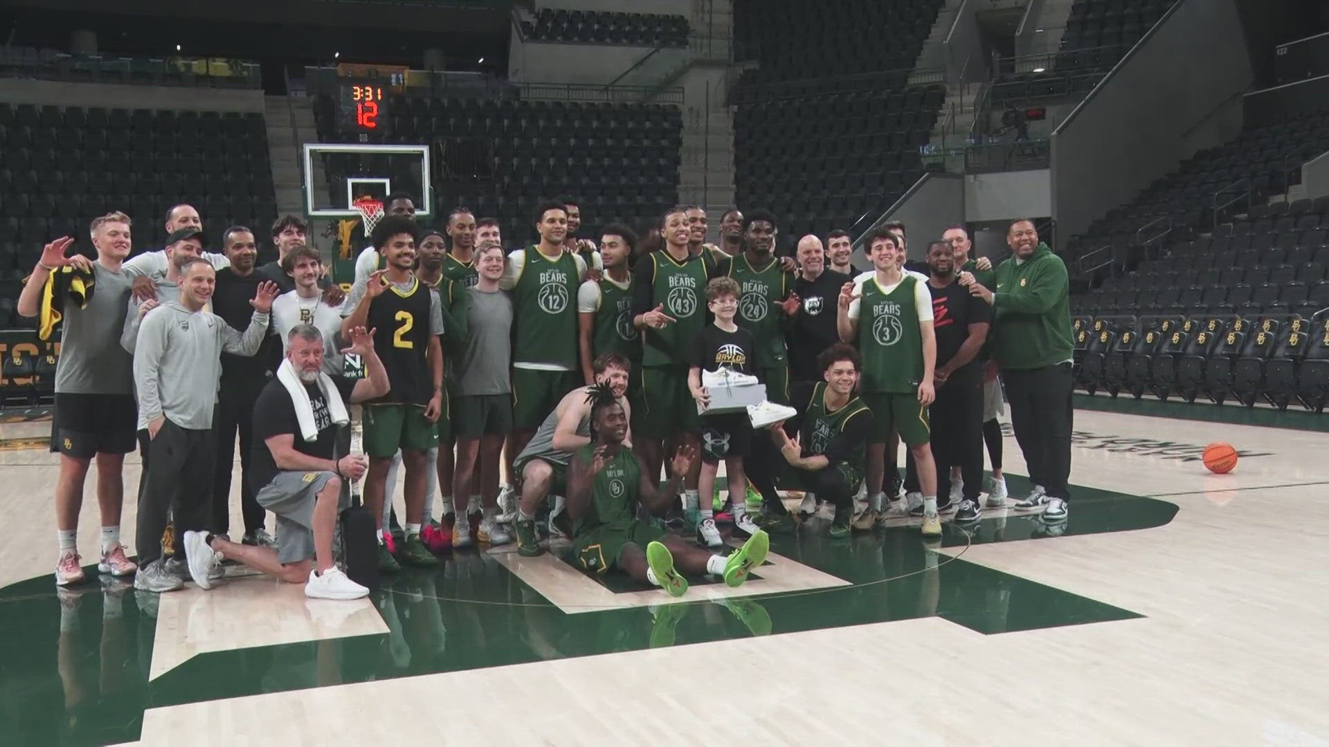 Leukemia survivor honored at Baylor practice through Coaches vs. Cancer ...