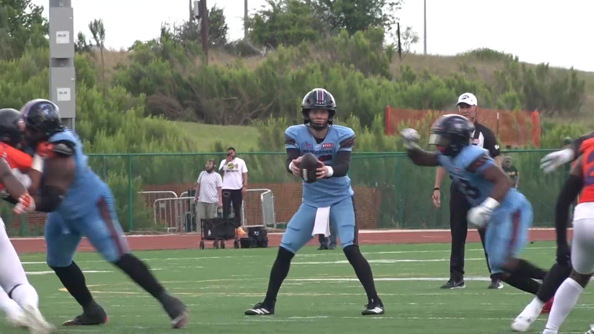 UFL makes history with first pro football game on active military base ...