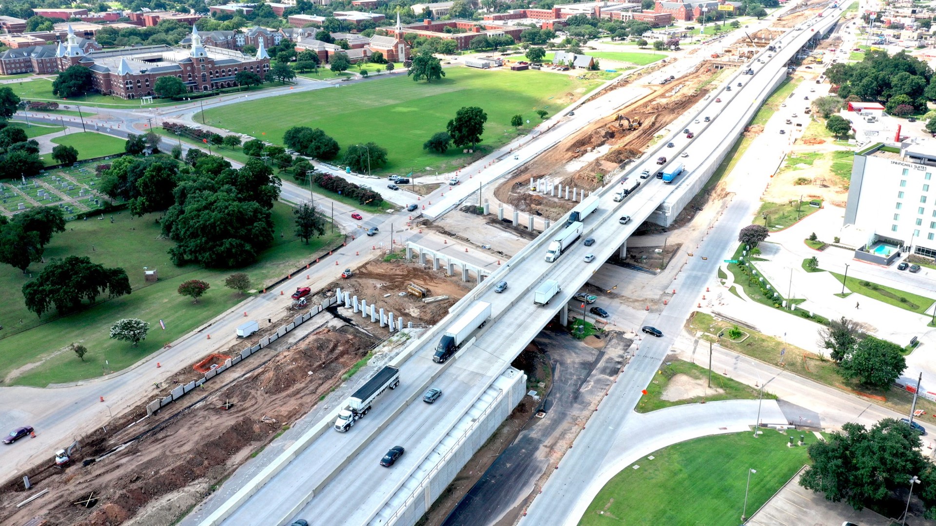 Photos: I-35 widening project seen from the air | kcentv.com
