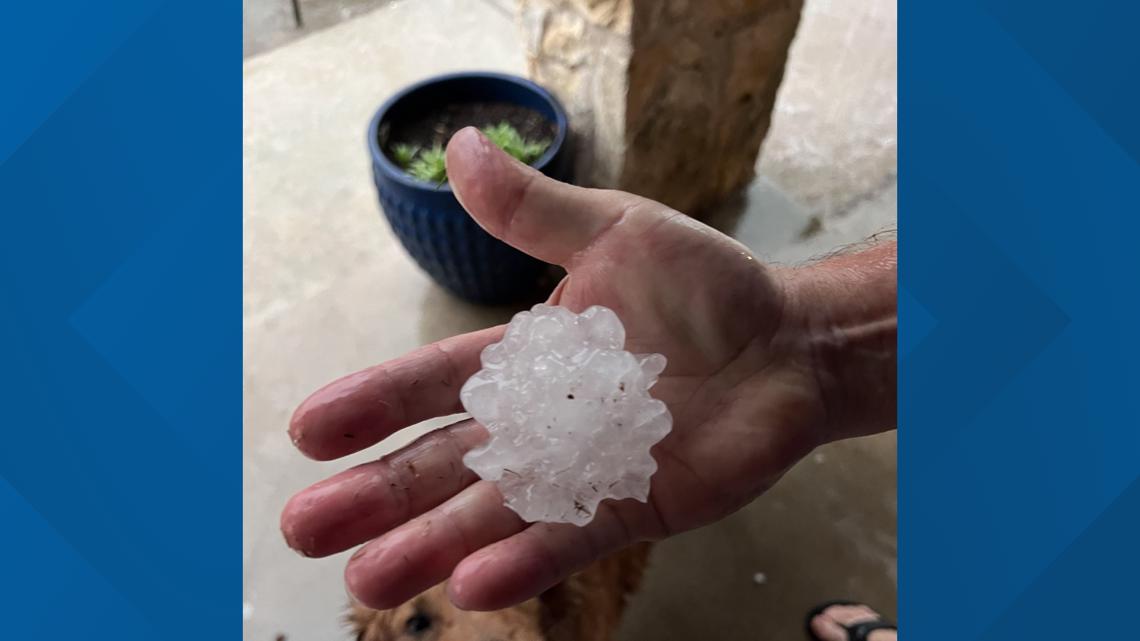 PHOTOS: Baseball-sized hail seen across Central Texas area during ...