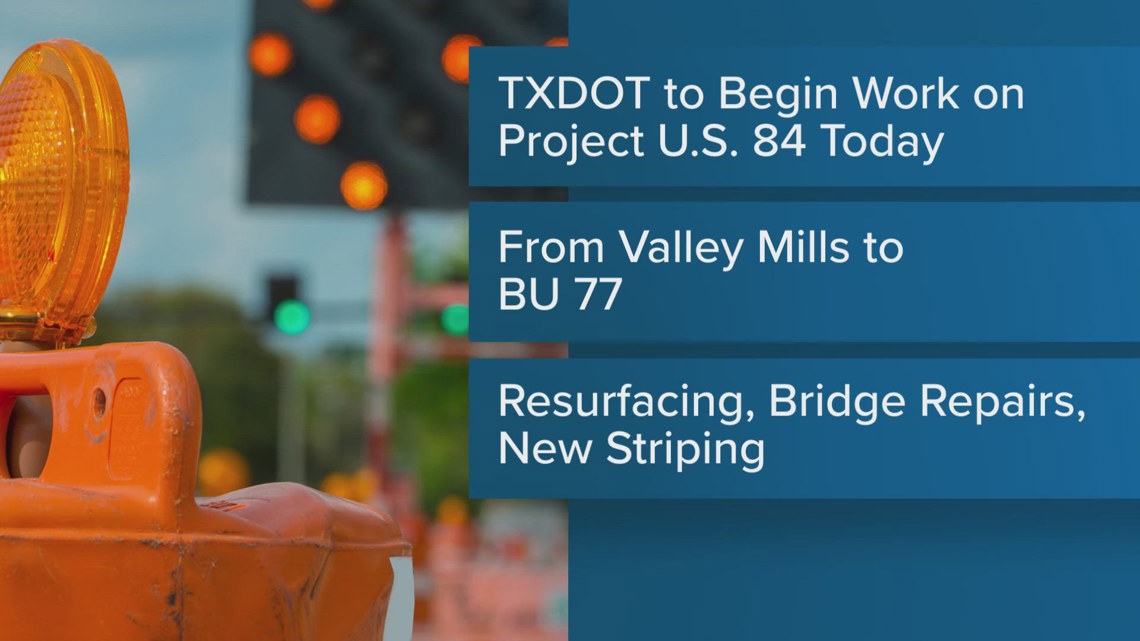 TxDOT begins $9M road project today in Waco | kcentv.com