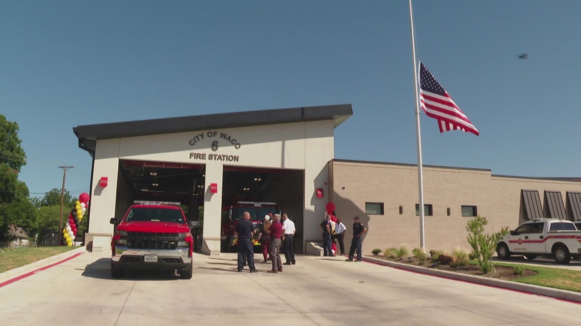 Waco Fire Station 6 hosts a push-in ceremony for a new fire truck ...