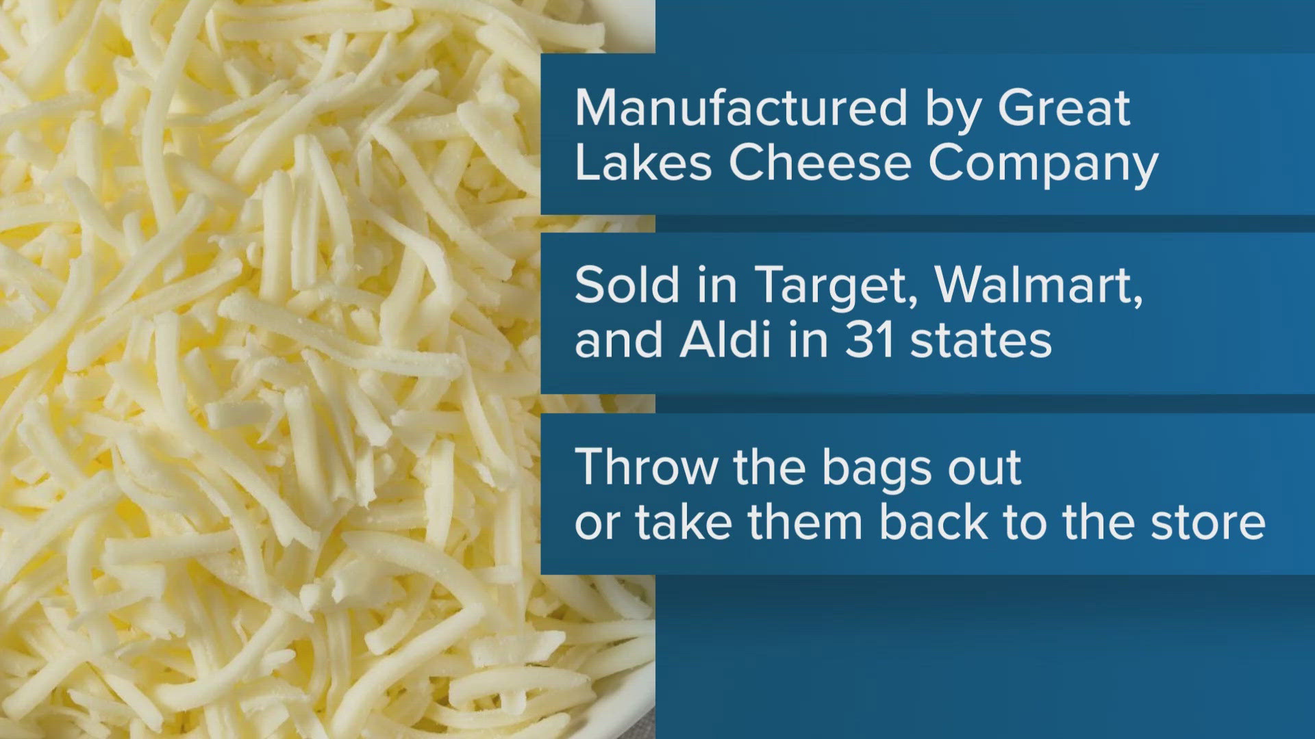 Recall Alert | Over 1 million bags of cheese sold in Target, Walmart ...