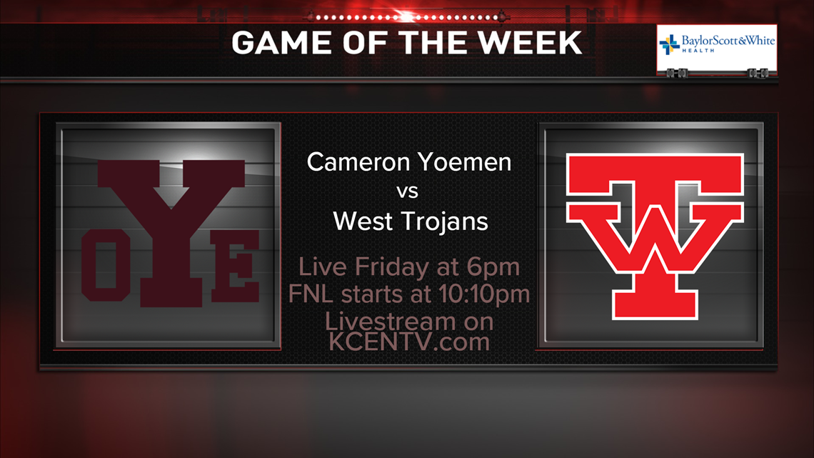 Week 12: Cameron Yoe takes on West in the Game of the Week | kcentv.com