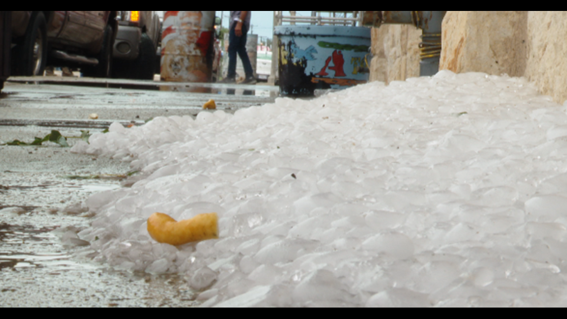 Damaging hail, strong winds rip through Marlin | kcentv.com