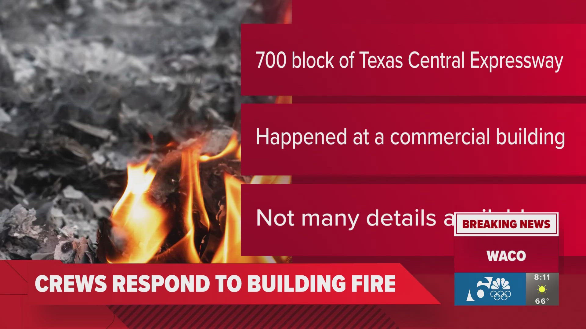 Waco crews tackle commercial fire on Texas Central Parkway | kcentv.com