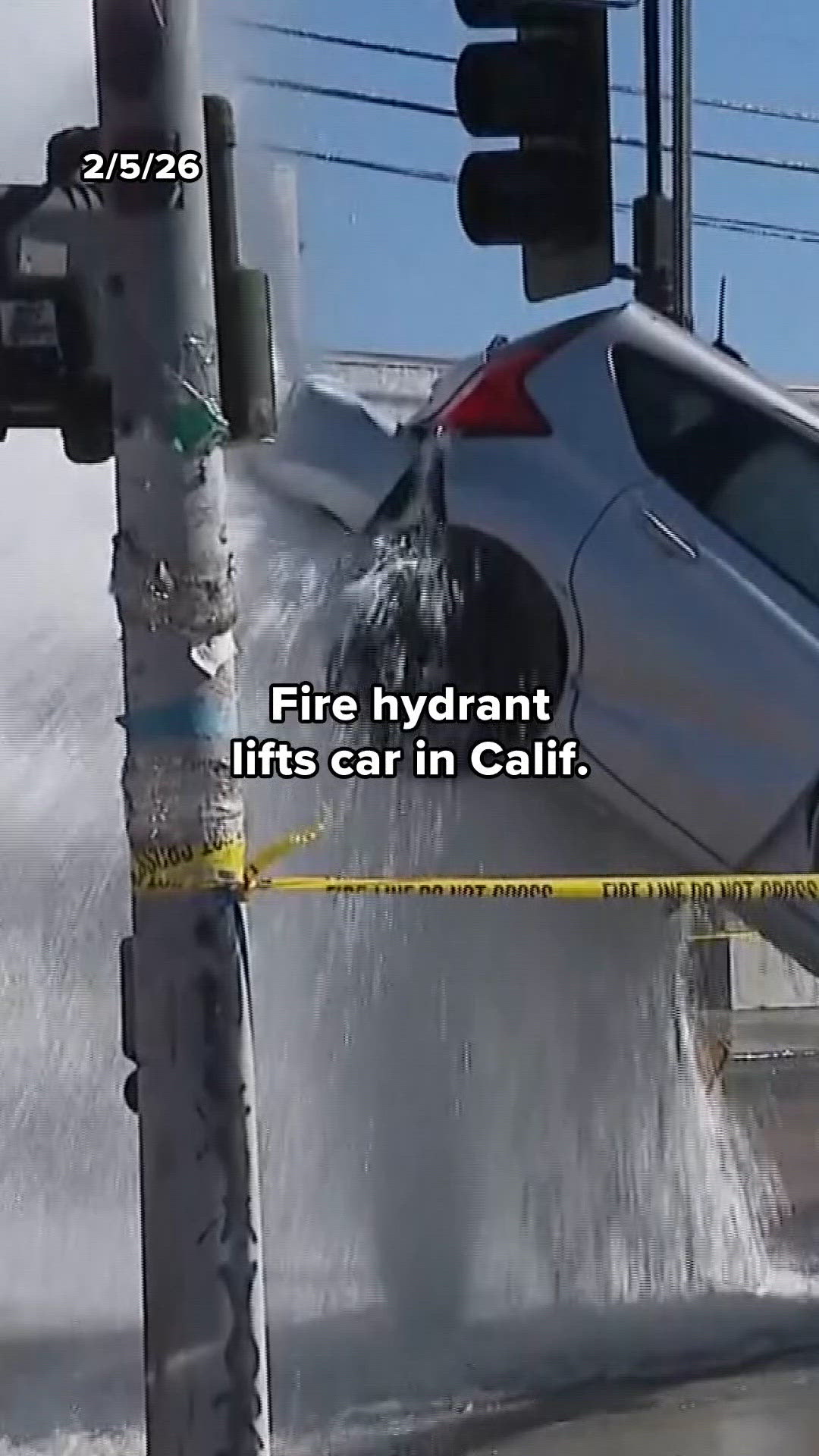 Fire hydrant lifts car in California | kcentv.com