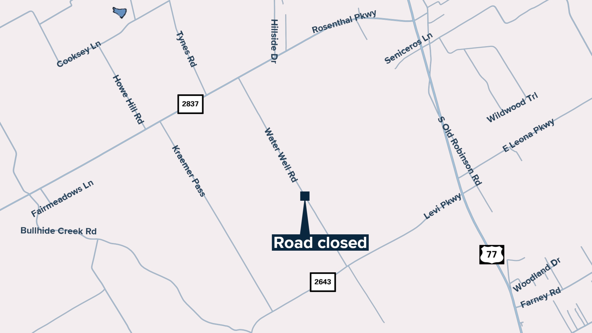 McLennan County closes Water Well Road indefinitely due to damage ...