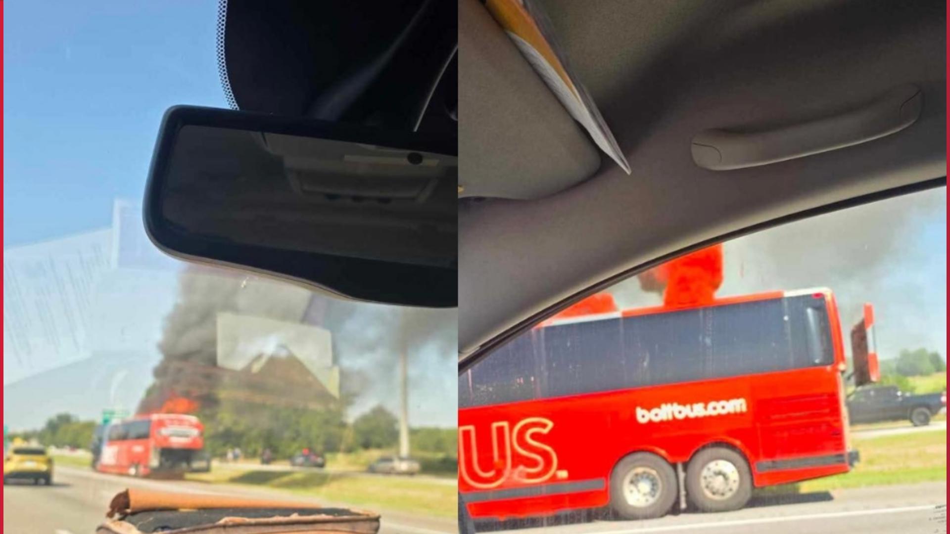 Bus fire ignites on Interstate 35 in Belton | kcentv.com