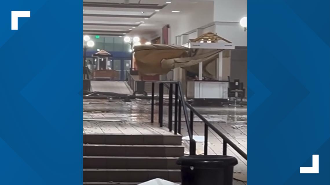 Storm damage inside Temple Mall | kcentv.com