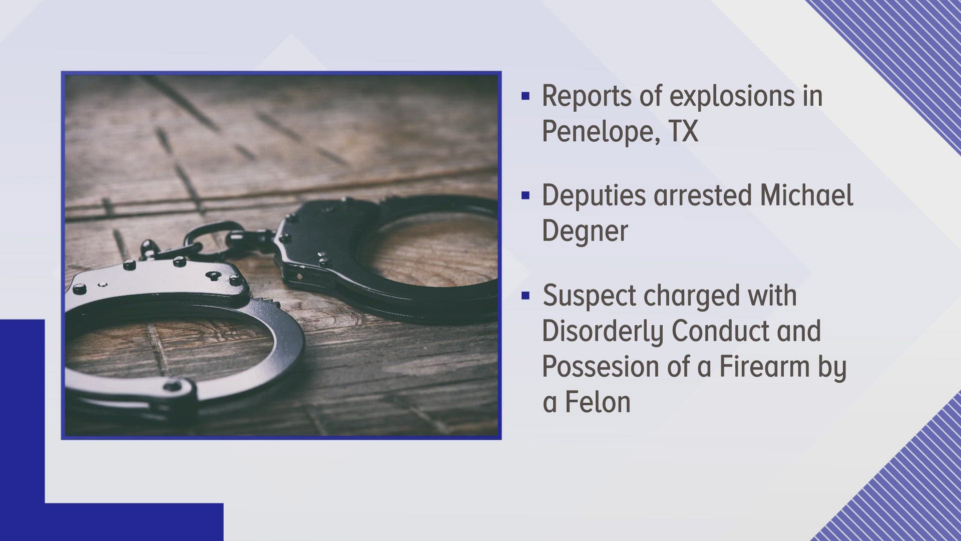 Malone man allegedly responsible for explosions in and around Penelope ...