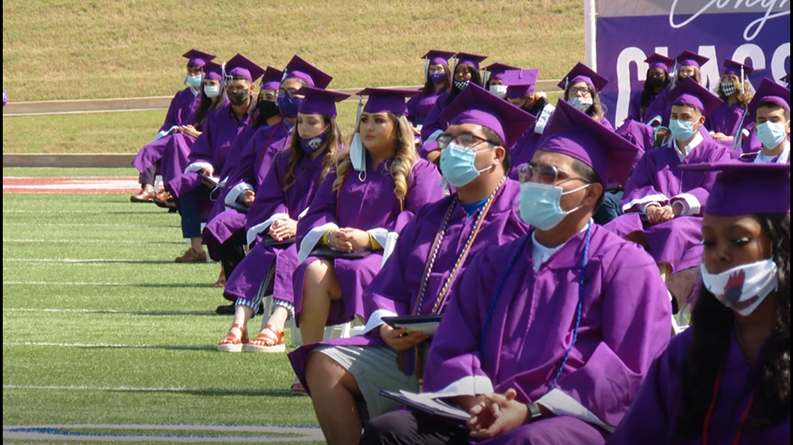 University High School graduates participate in socially distant ...