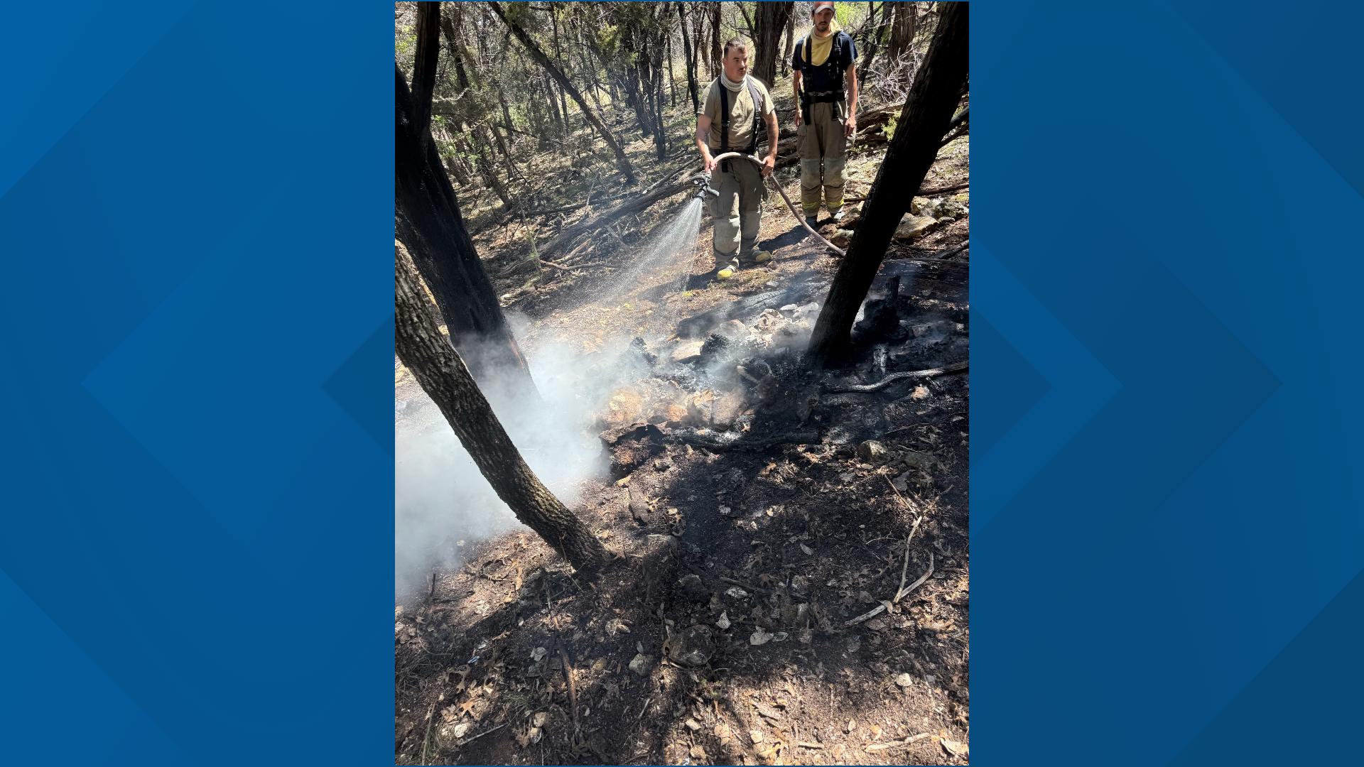Fire crews contain small blaze at Chalk Ridge Falls Park | kcentv.com