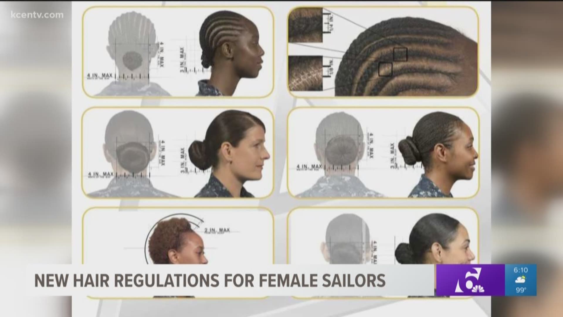 Navy adjusts hair protocol for women | kcentv.com