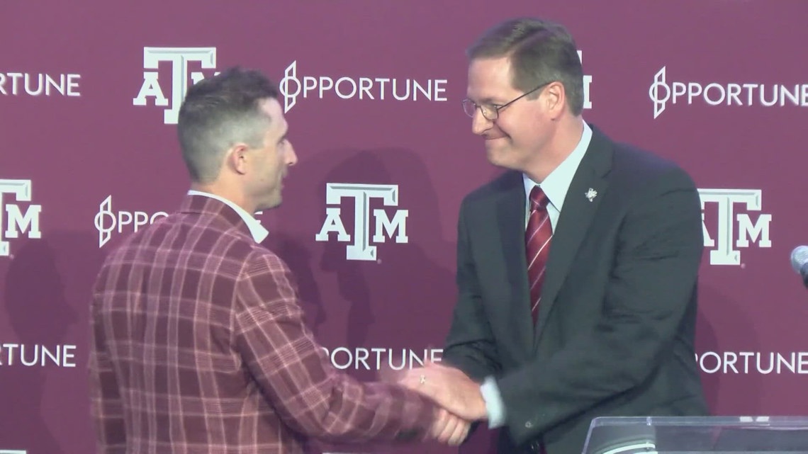Michael Earley introduced as Texas A&M Baseball Coach | kcentv.com