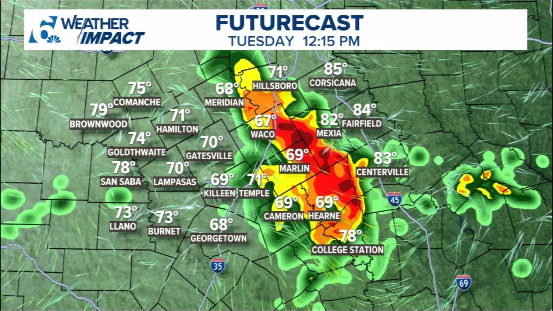 Thunderstorms to move through Central Texas: forecast | kcentv.com