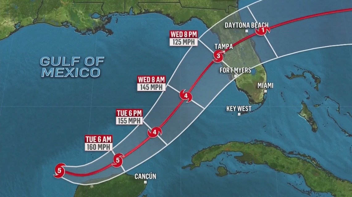 Tracking Milton | Areas of Florida evacuating, landfall expected ...