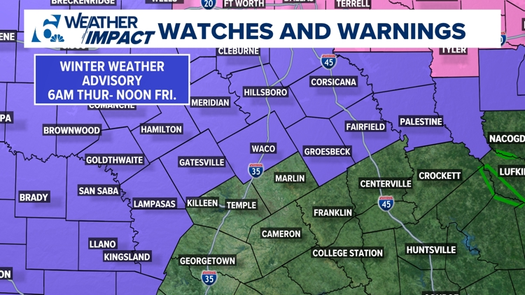Central Texas Weather | Winter Weather Possible Through Friday Morning ...