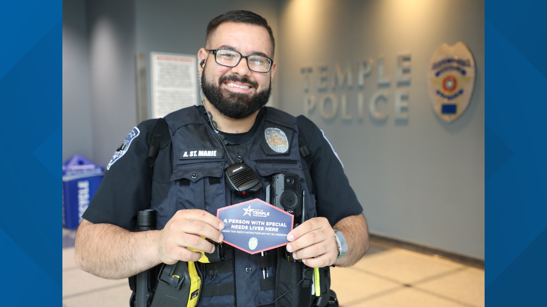 Special Needs stickers being offered by Temple police | kcentv.com