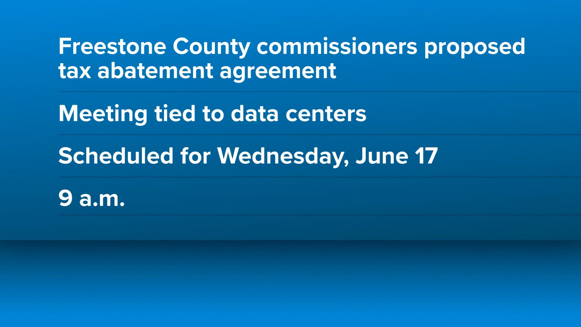 Freestone County commissioners to discuss data center tax abatement ...
