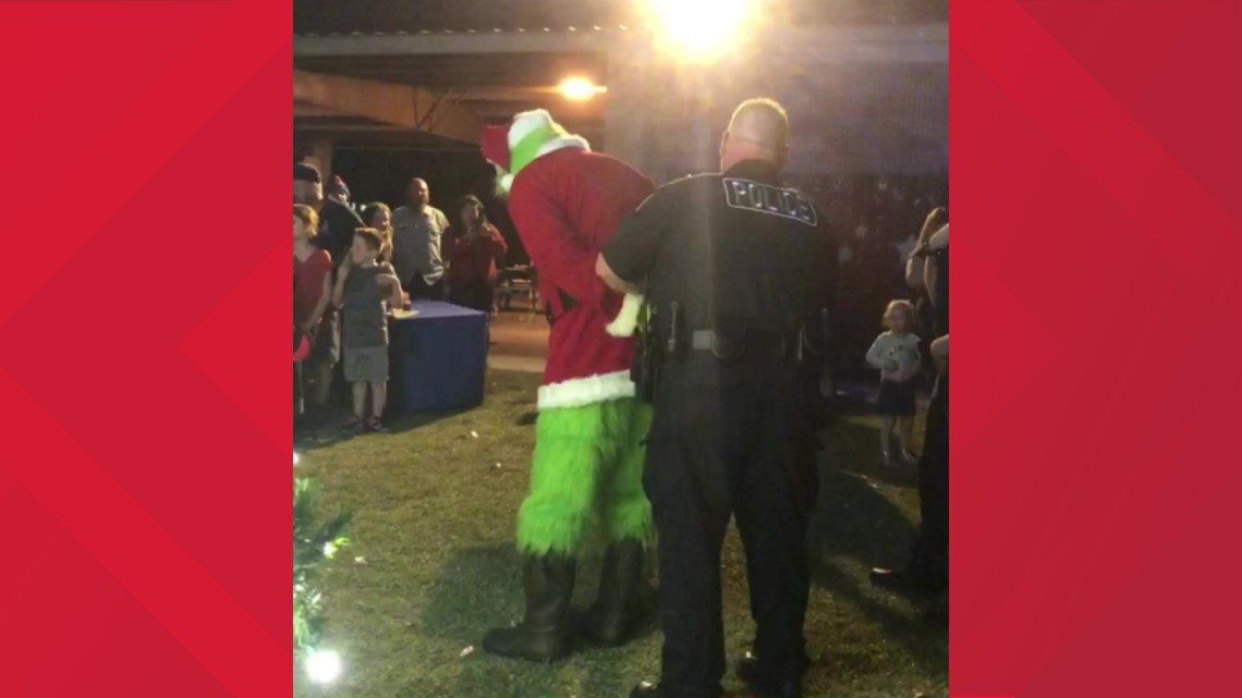 WATCH: Texas police arrest the Grinch at a tree lighting event | kcentv.com