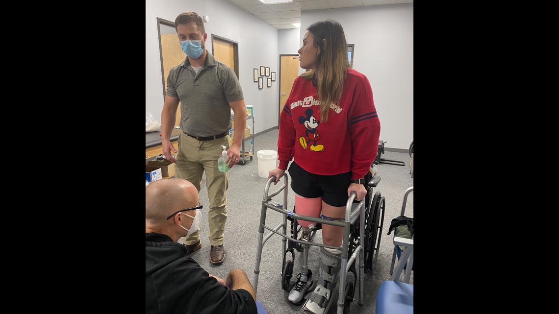 Jamie Blanek shares recovery after crash led to leg amputation | kcentv.com