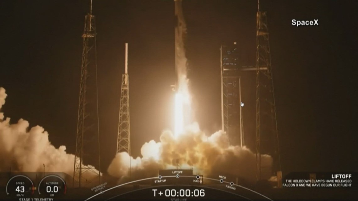 Space X launches new bath of Starlink satellites | kcentv.com