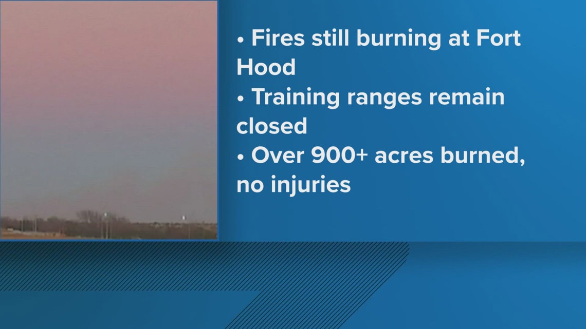 Training ranges close as wildland fires burn across Fort Hood | kcentv.com