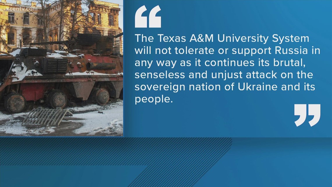 Texas A&M to cut ties with Russia amidst Russia-Ukrainian conflict ...
