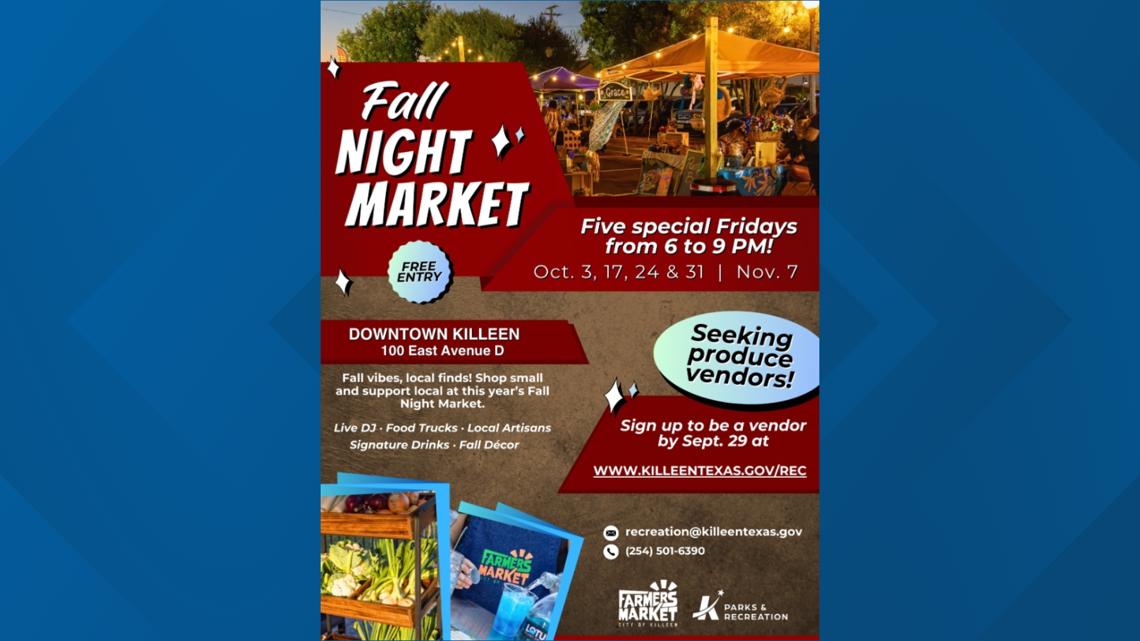 Fall night market series returns to downtown Killeen this October ...
