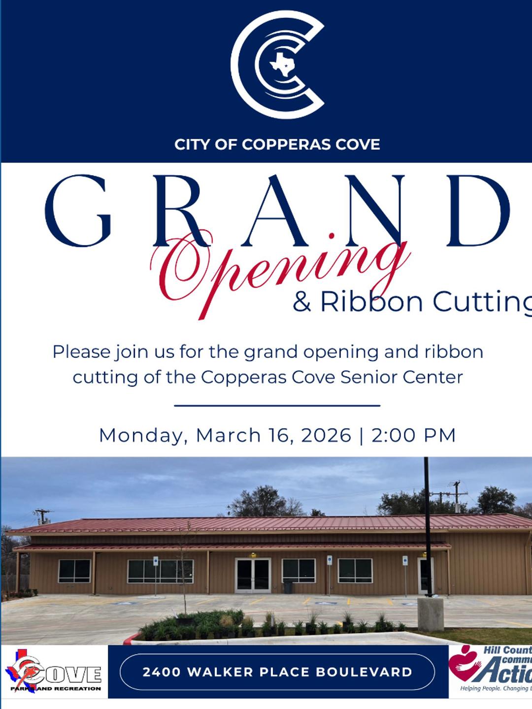 City of Copperas Cove to host grand opening of new Senior Center ...