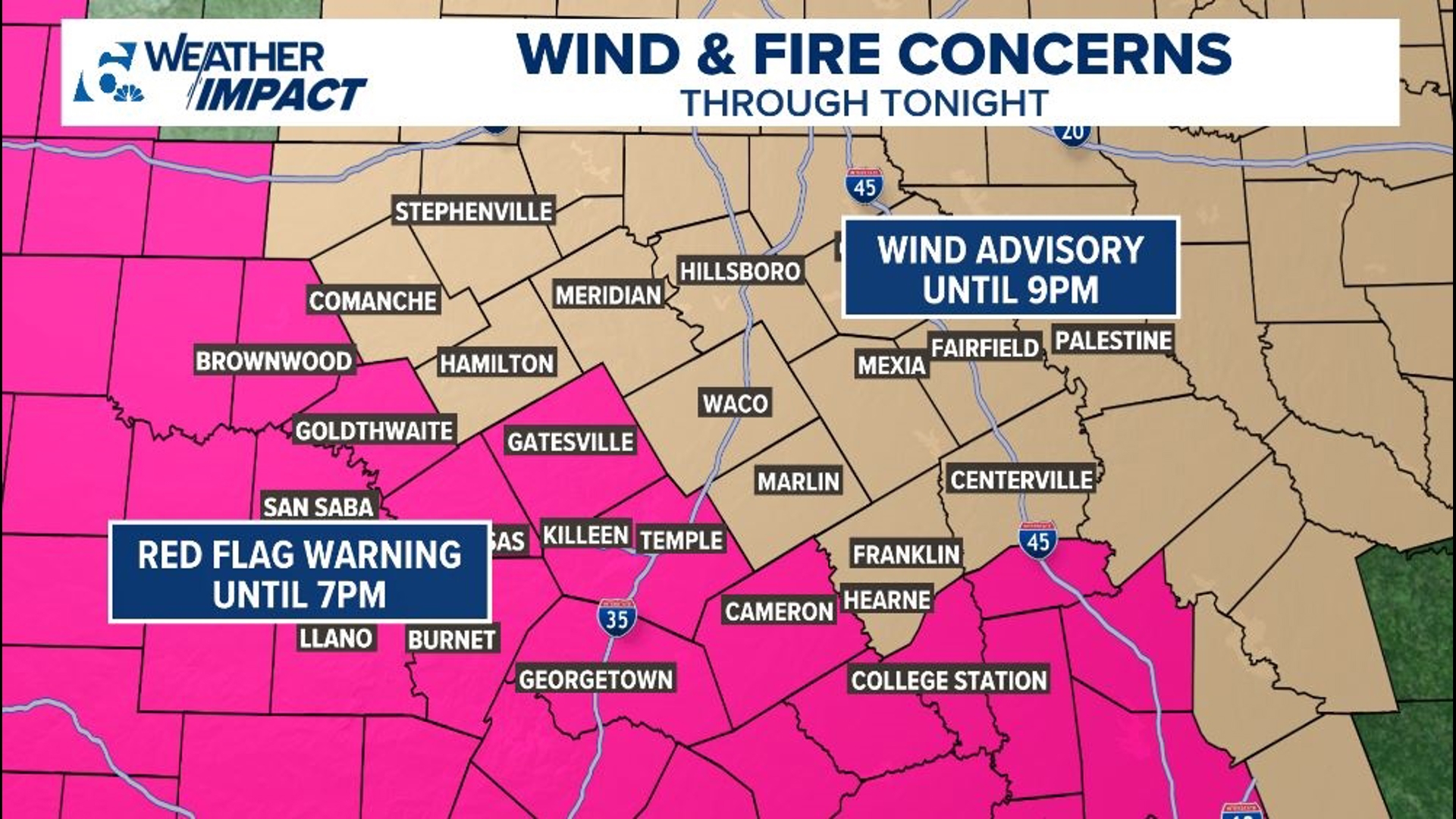 Central Texas Weather | Severe storms, strong winds possible overnight ...