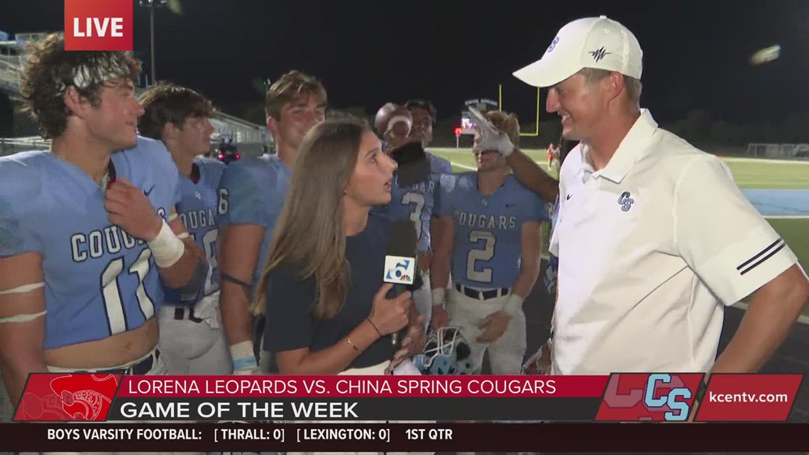 China Spring Cougars GOTW champions after beating Lorena | kcentv.com
