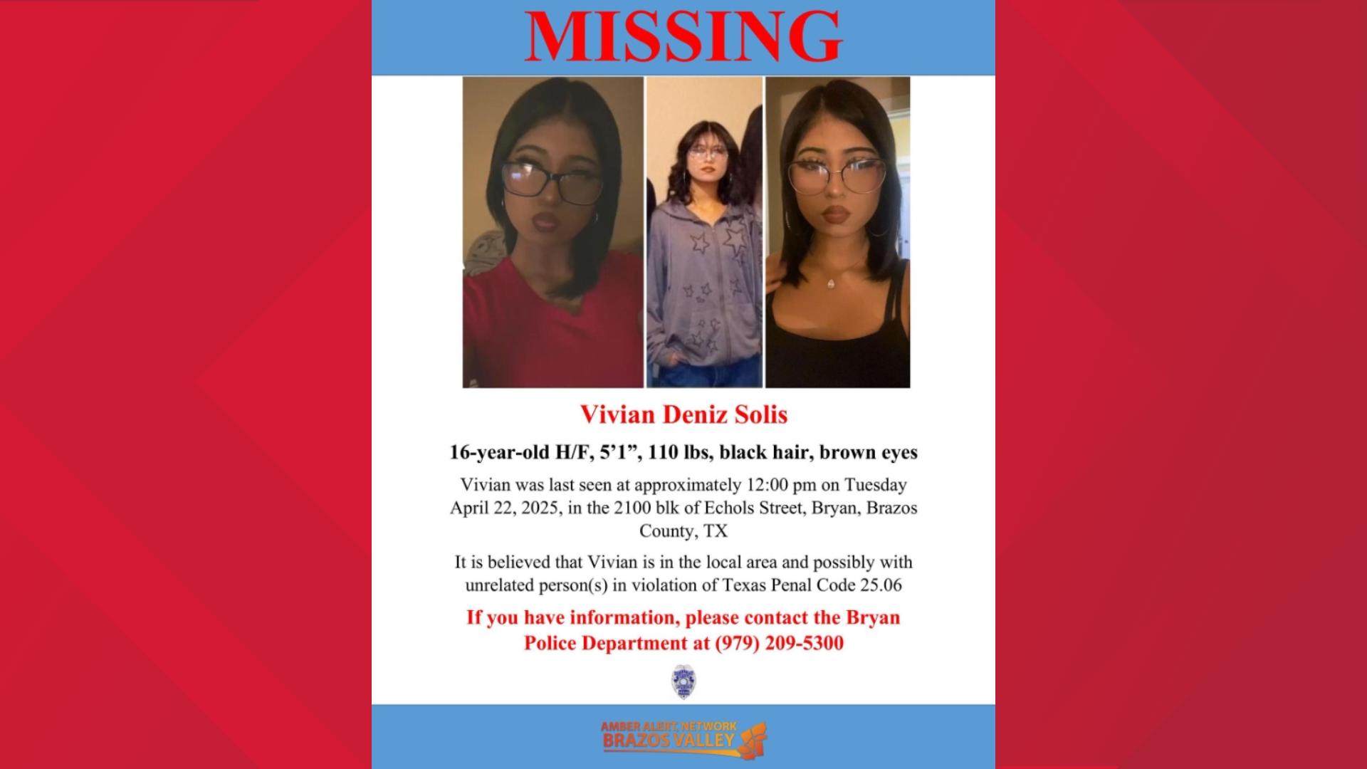 Have you seen her? Police look for missing Bryan teenager | kcentv.com