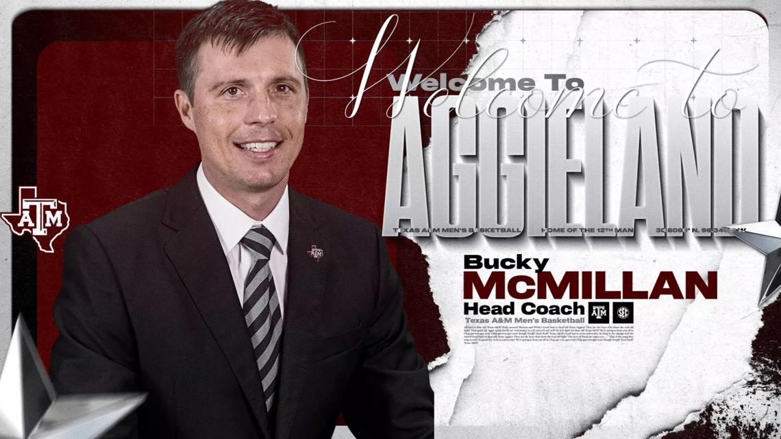 Texas A&M introduces Bucky McMillan as new head basketball coach ...