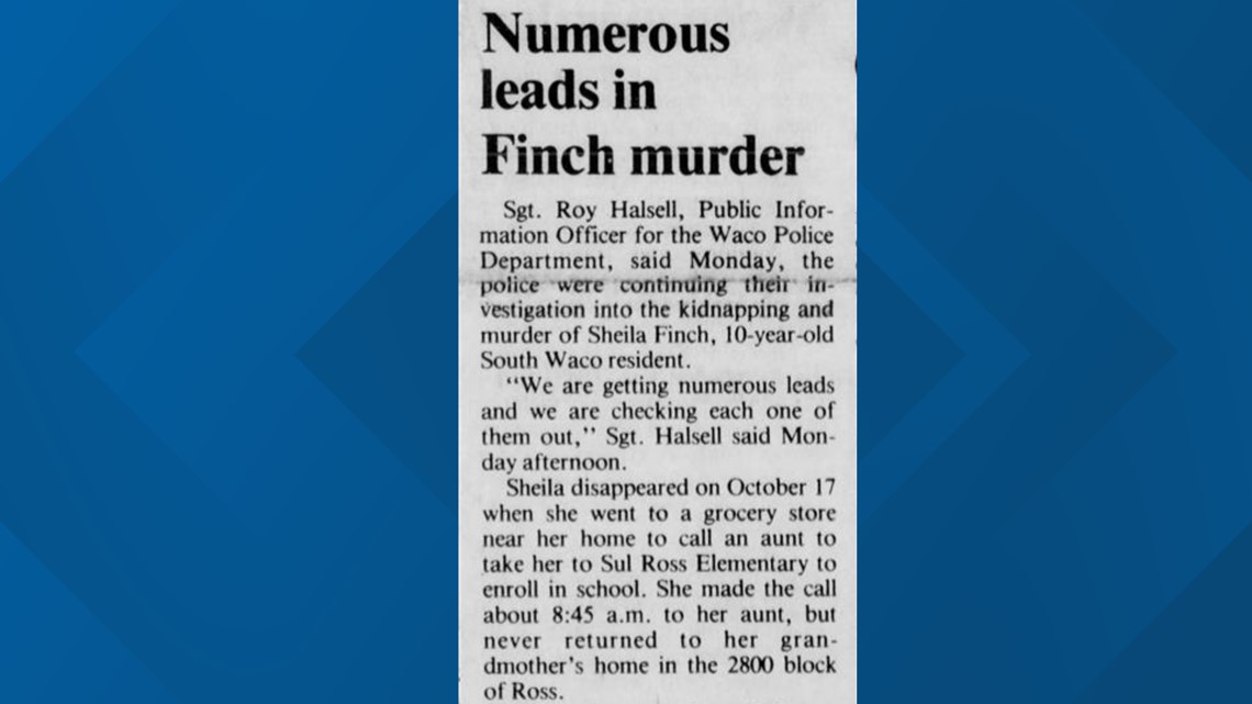 Newspaper clippings of Sheila Finch murder | kcentv.com