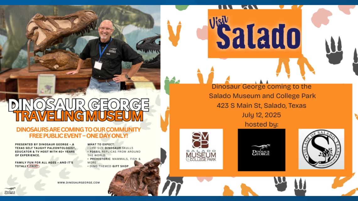 Dinosaur George Traveling Museum coming to Salado July 12 | kcentv.com