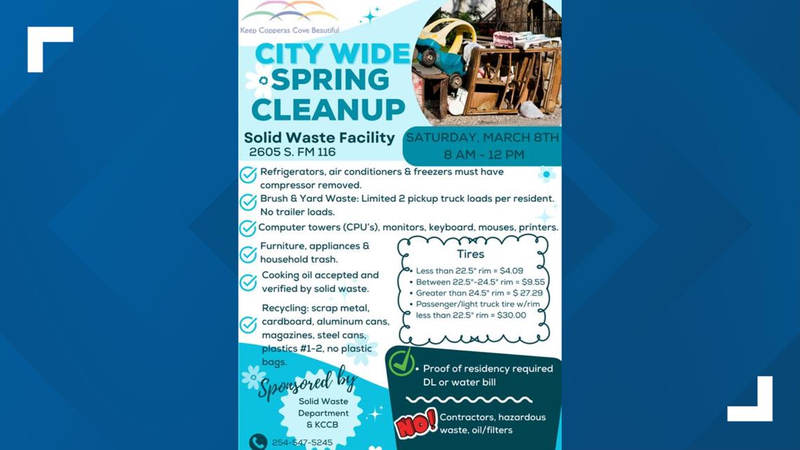 Copperas Cove, Texas hosting annual City-Wide Spring Clean-Up March 8 ...