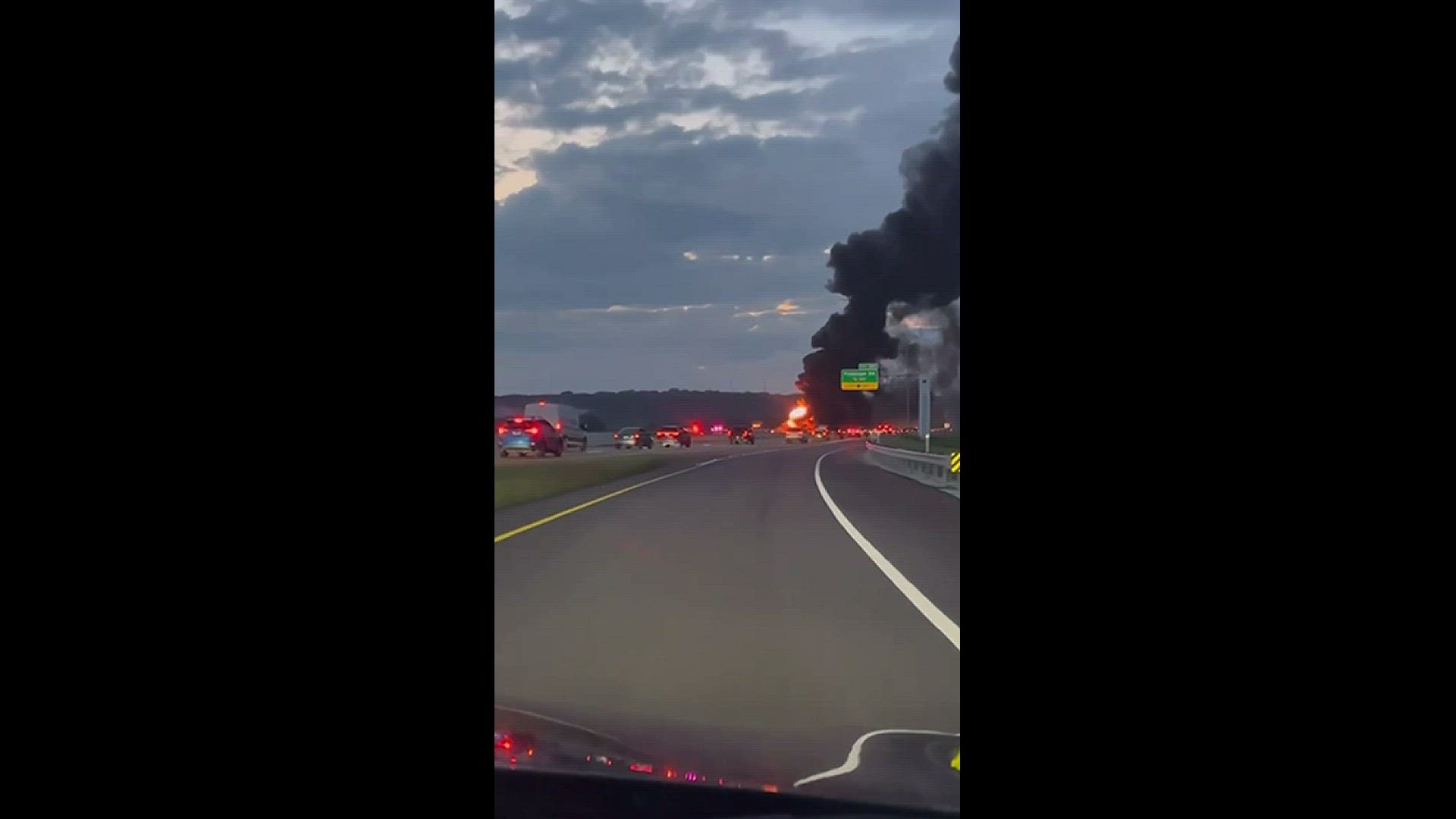 Tanker truck catches fire on I-14 in Nolanville | kcentv.com
