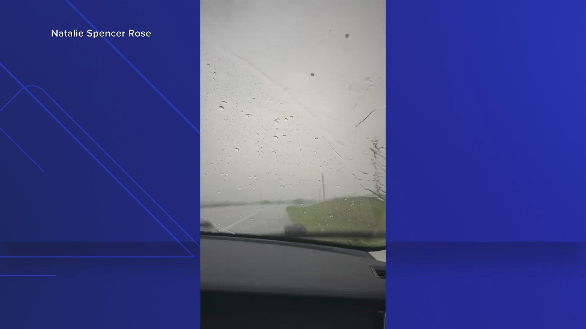 Hail cracks a windshield in Central Texas | kcentv.com