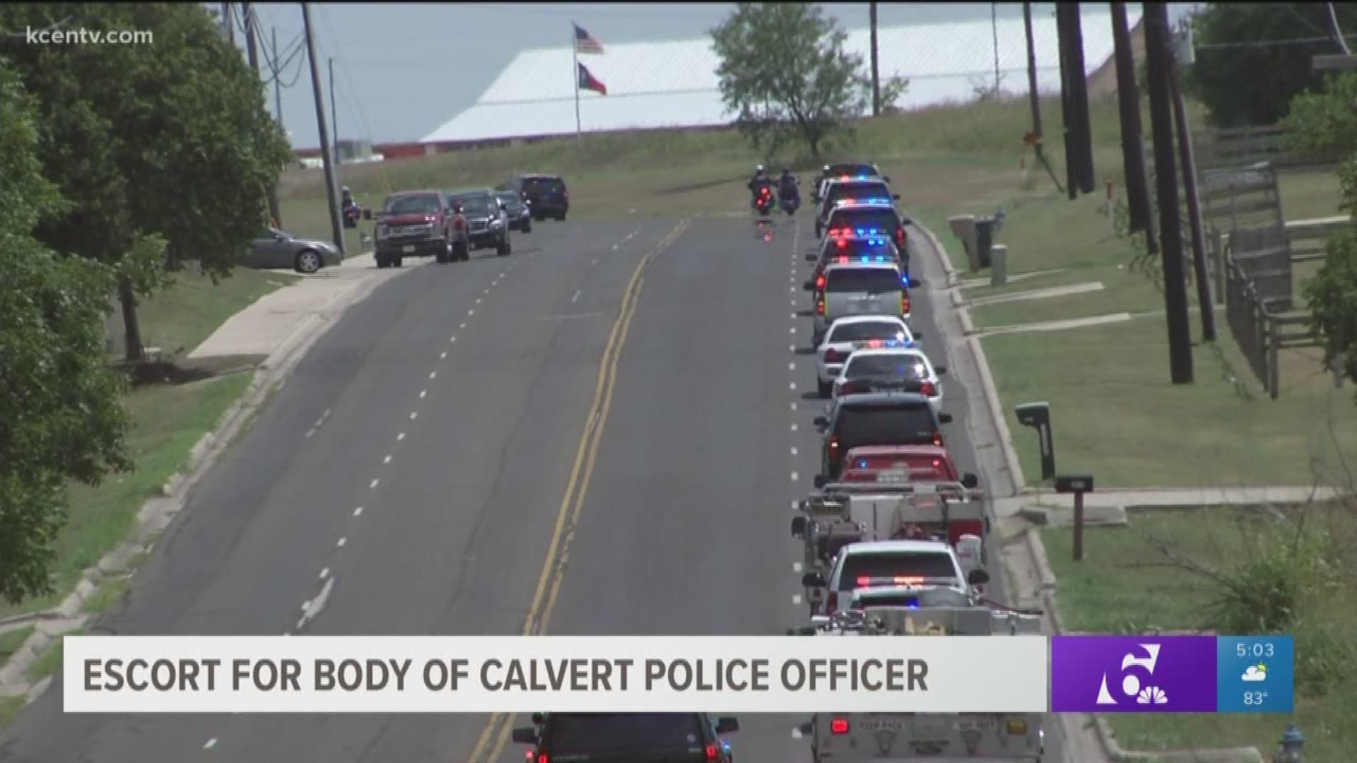 First responders escort body of Calvert officer killed in crash to ...