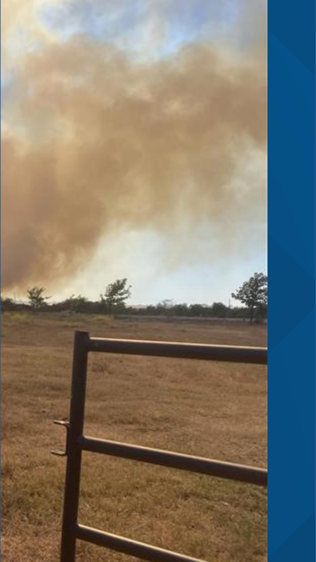 Grass fire burning near Holland, Texas | kcentv.com